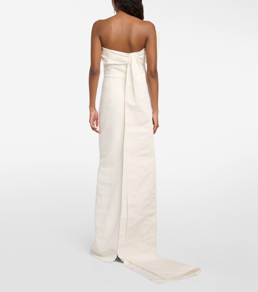 Bridal Briannie crêpe and faille gown in white - Safiyaa | Mytheresa