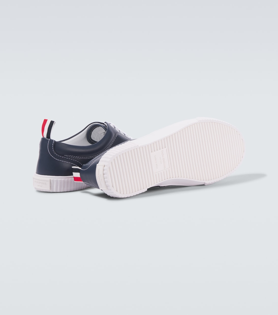 Heritage leather sneakers in blue - Thom Browne | Mytheresa