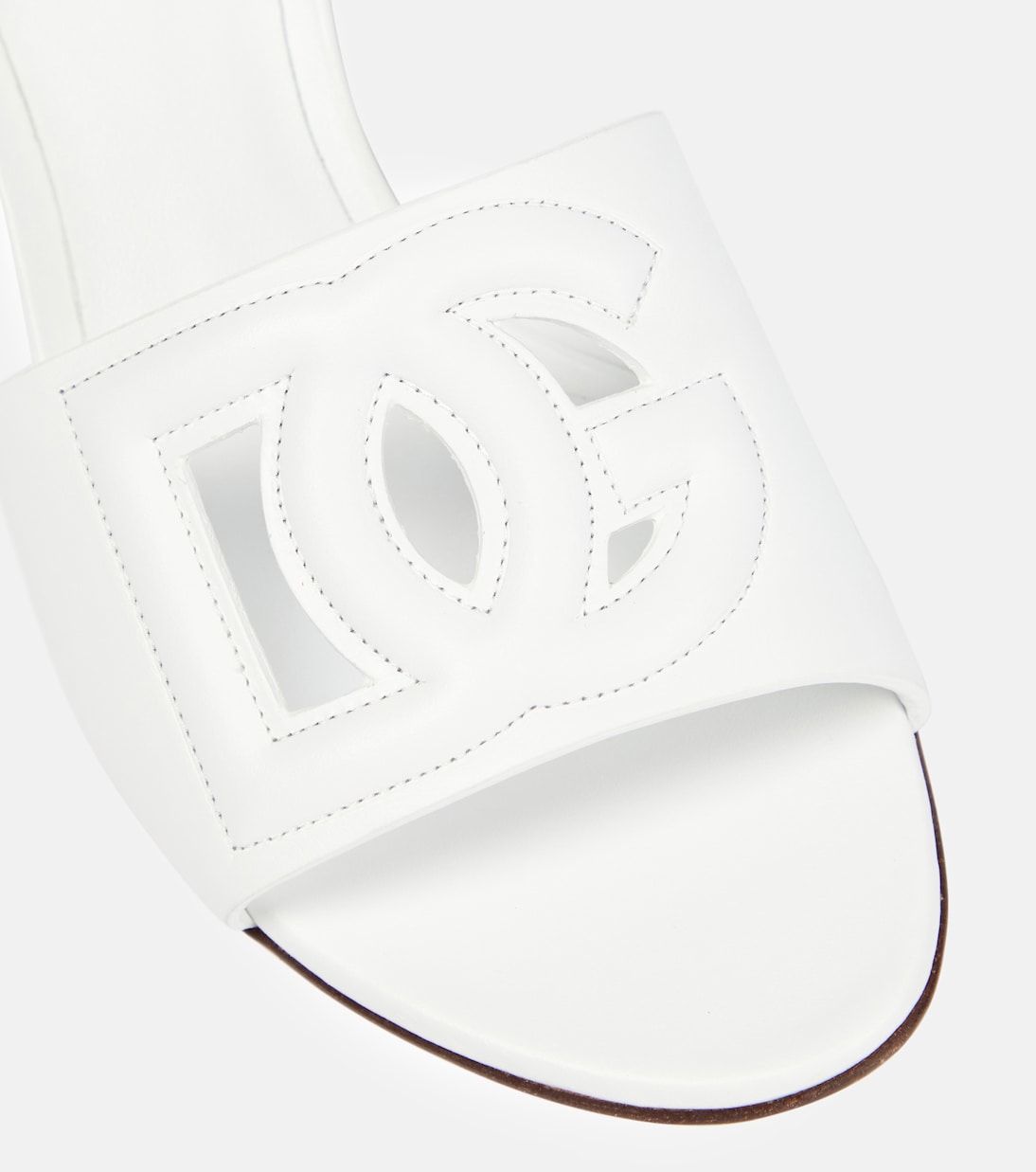 DG leather mules in white - Dolce Gabbana | Mytheresa