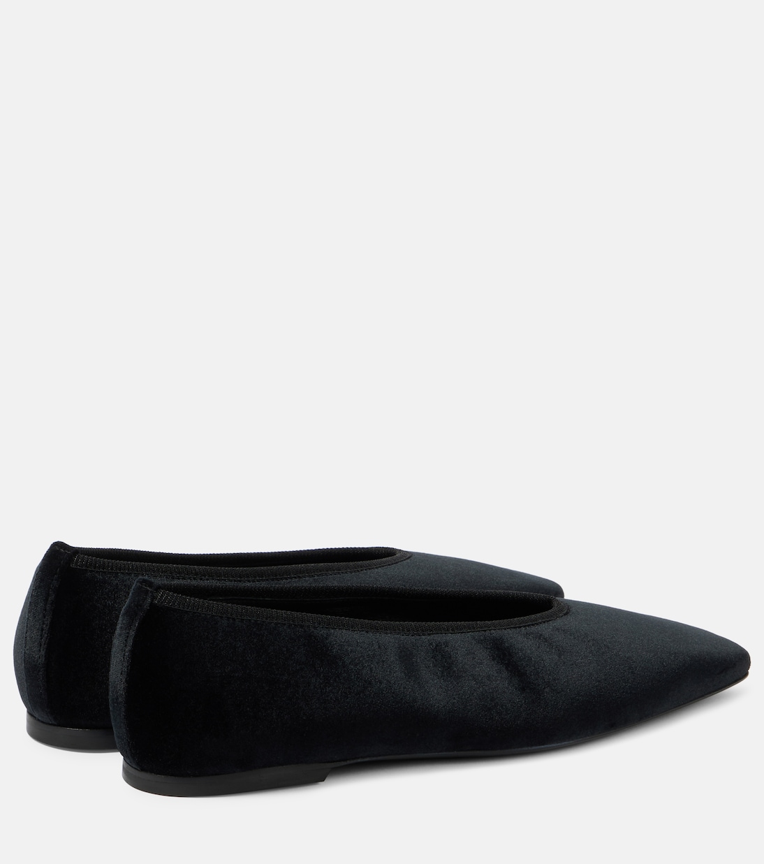 Velvet ballet flats in black - Toteme | Mytheresa