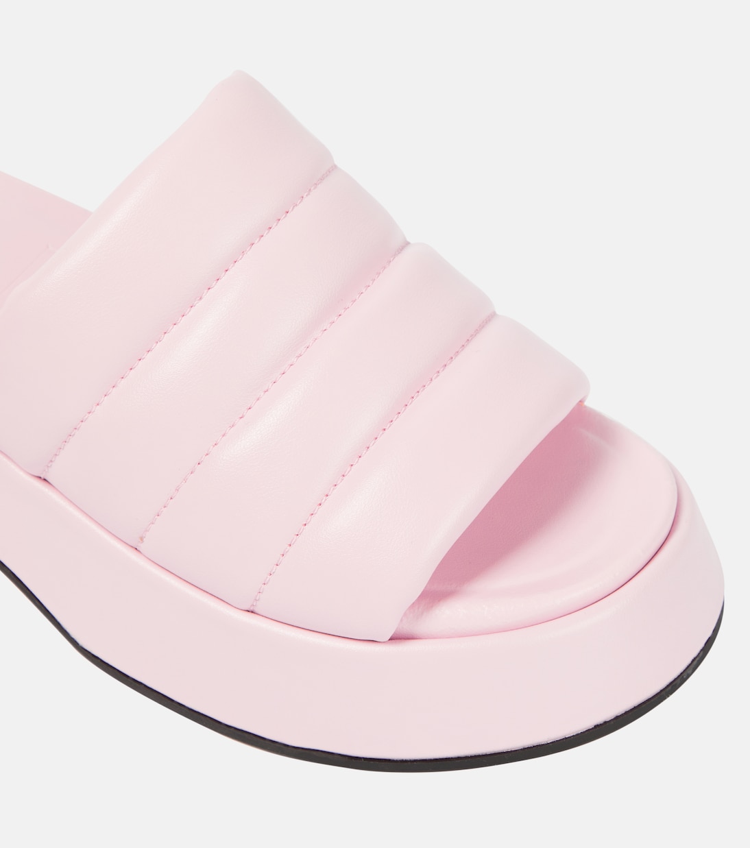 Padded sandals in pink - Ganni | Mytheresa