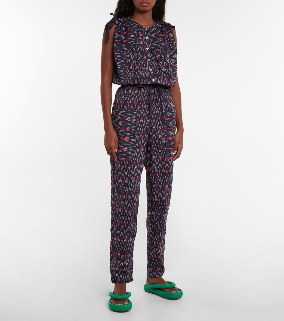 Laith printed cotton jumpsuit in multicoloured - Marant Etoile | Mytheresa