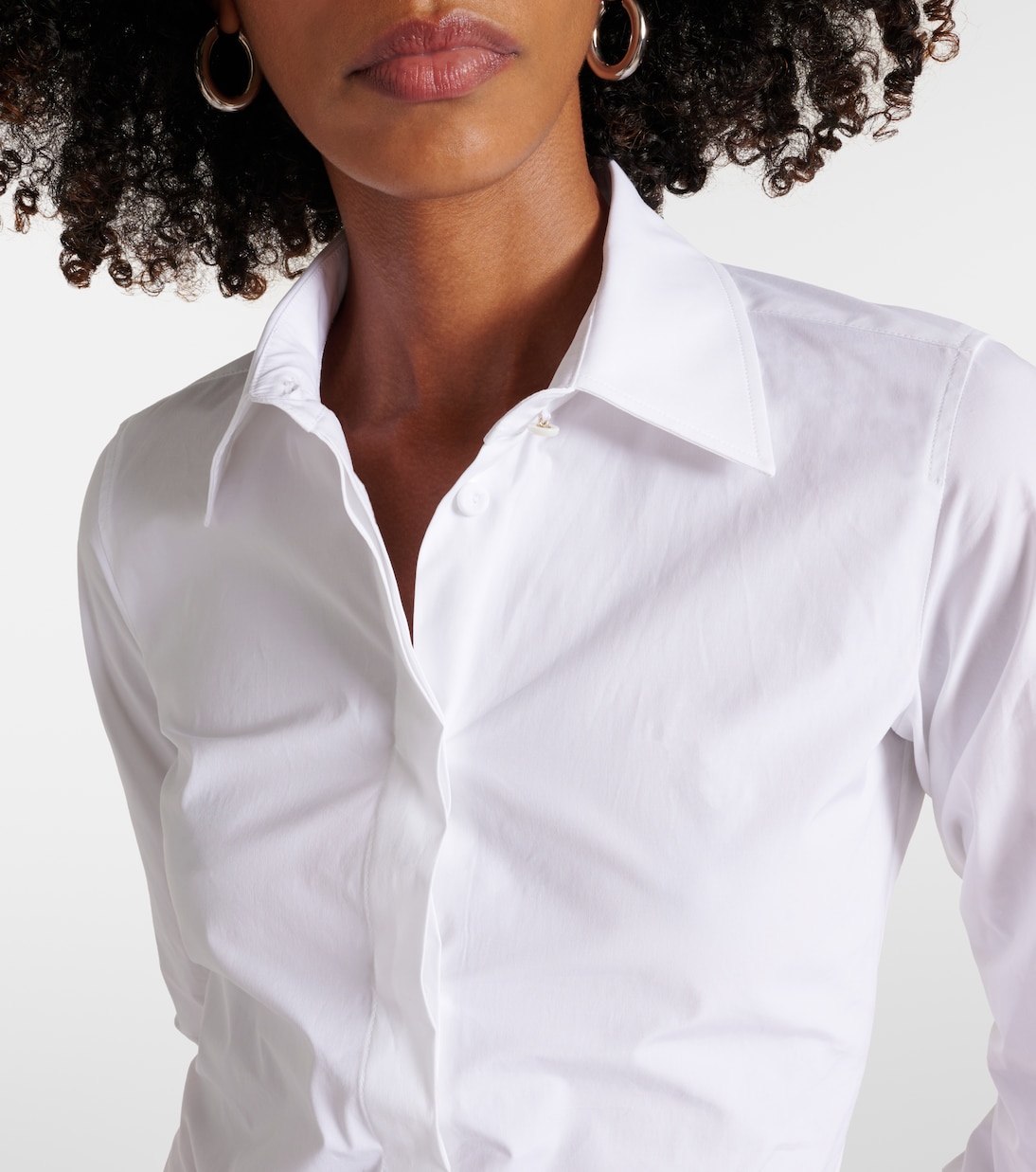 Knut cotton-blend poplin shirt in white - Max Mara | Mytheresa