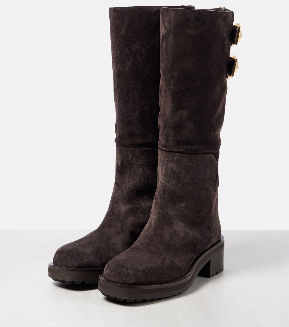 Botas altas Brooklyn Kb 50 de ante en marrón - Jimmy Choo | Mytheresa