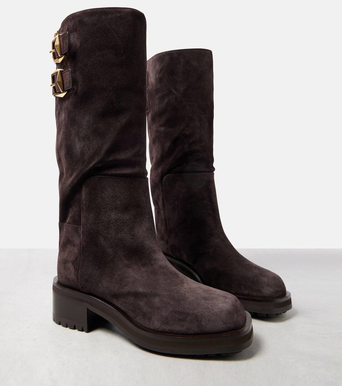 Brooklyn Kb 50 suede knee-high boots in brown - Jimmy Choo | Mytheresa