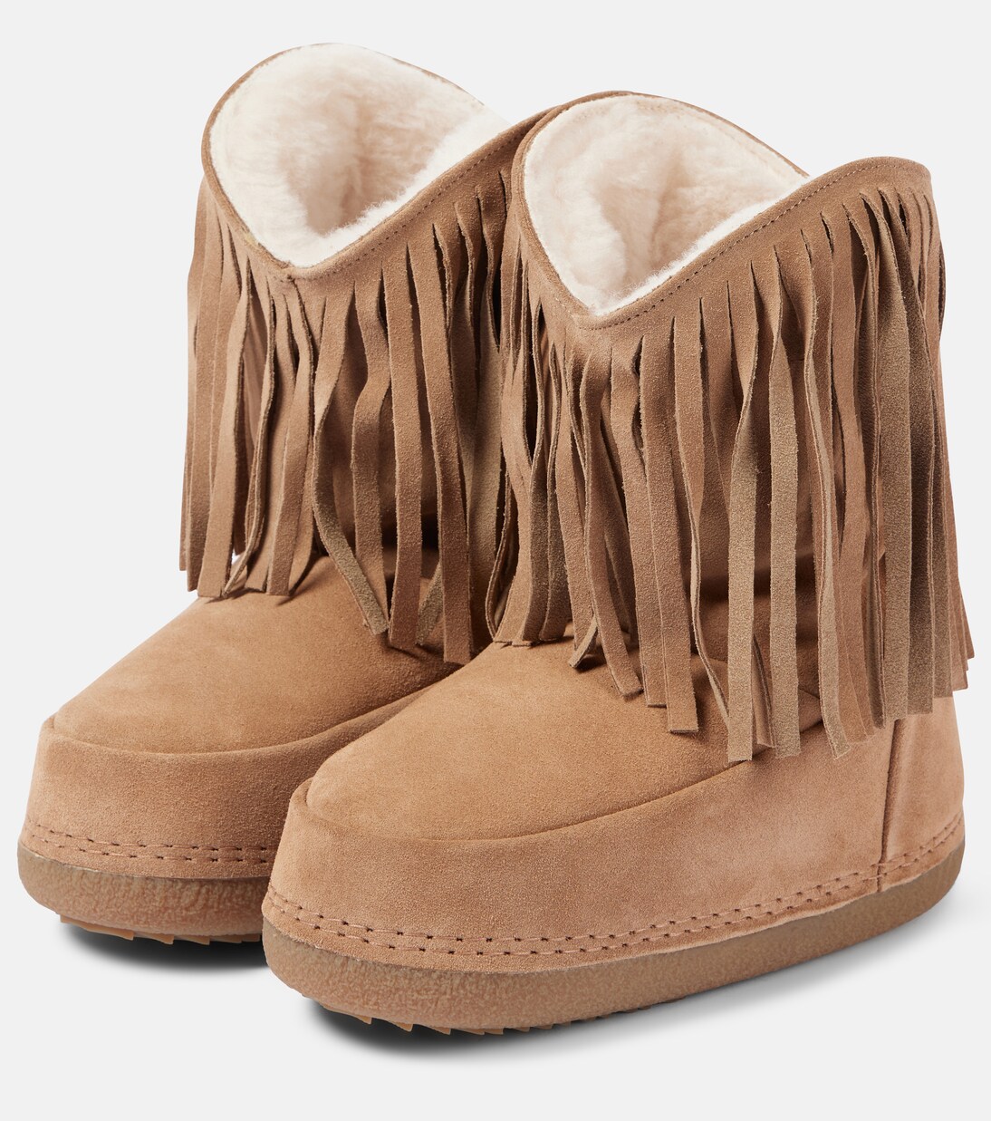 Cowboy Fringes leather snow boots in beige - Inuikii | Mytheresa