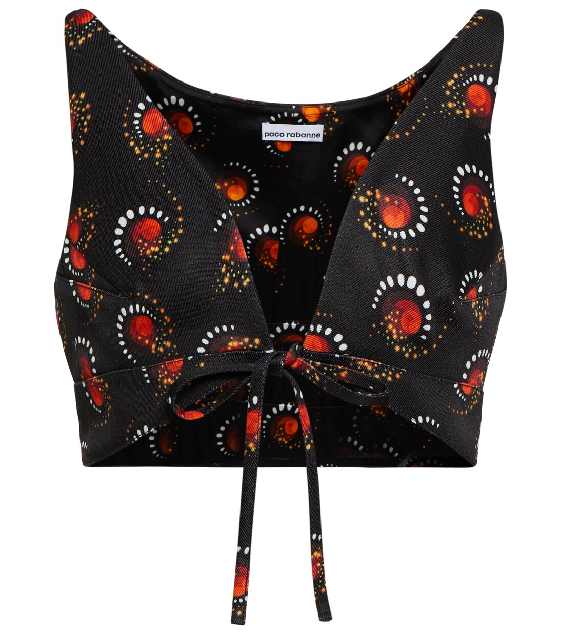 Printed crop top in black - Rabanne | Mytheresa