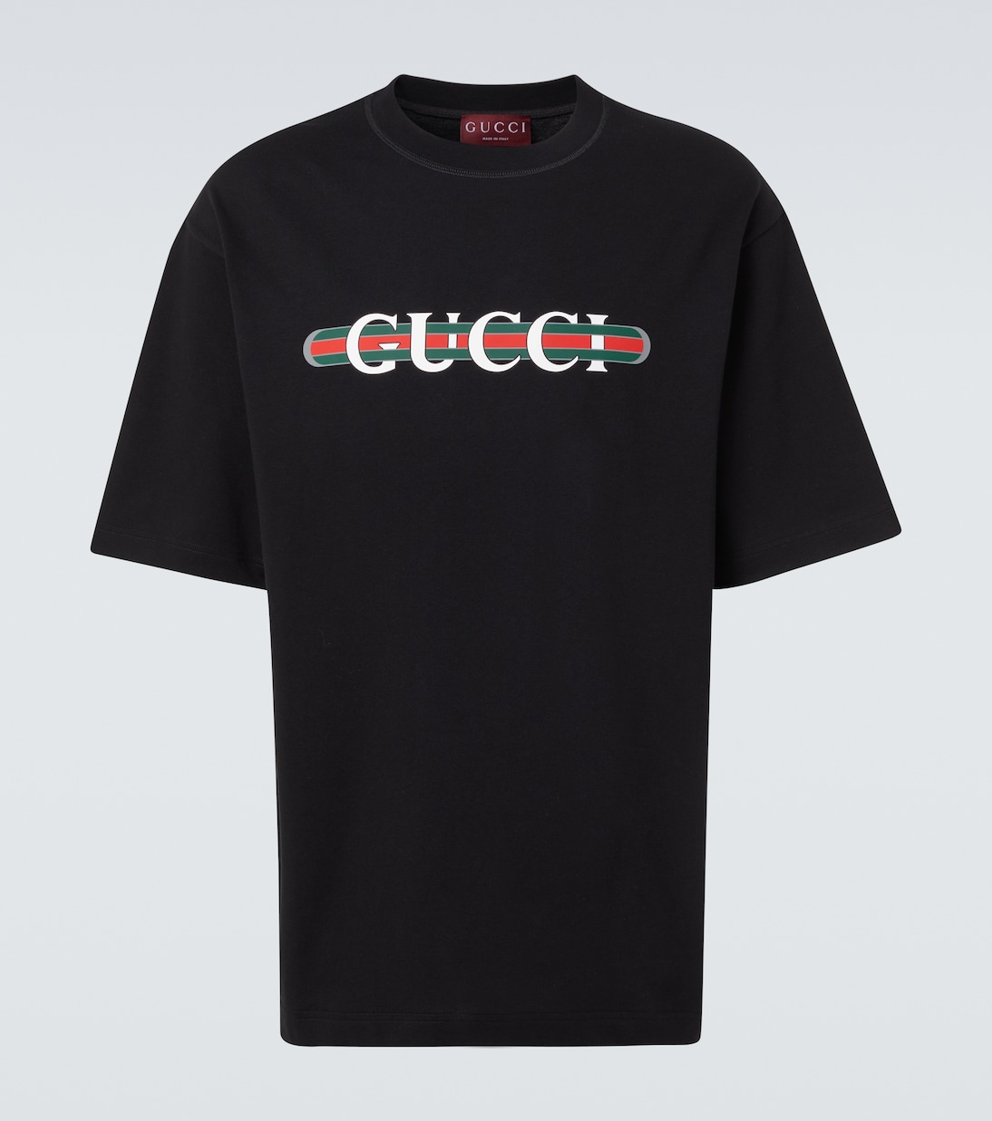 Logo cotton jersey T-shirt in black - Gucci | Mytheresa
