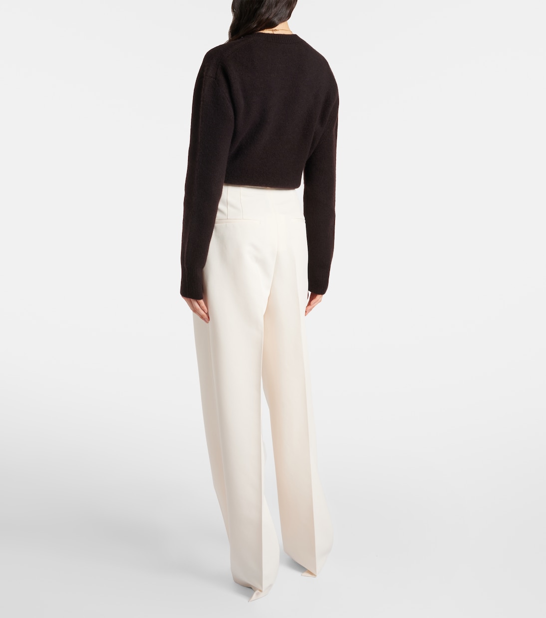 High-rise wide leg pants in white - Rohe | Mytheresa