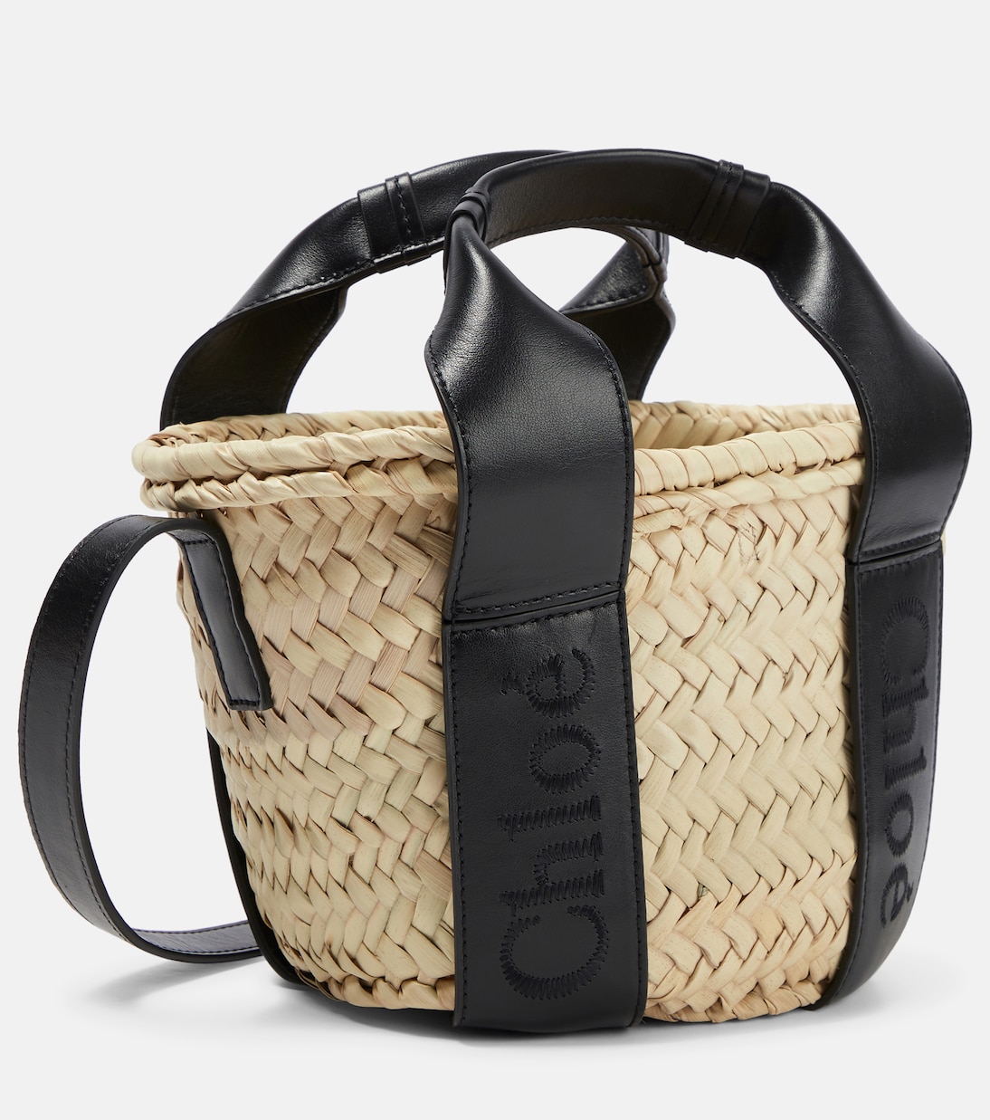 Sense Mini raffia tote bag in beige - Chloe | Mytheresa