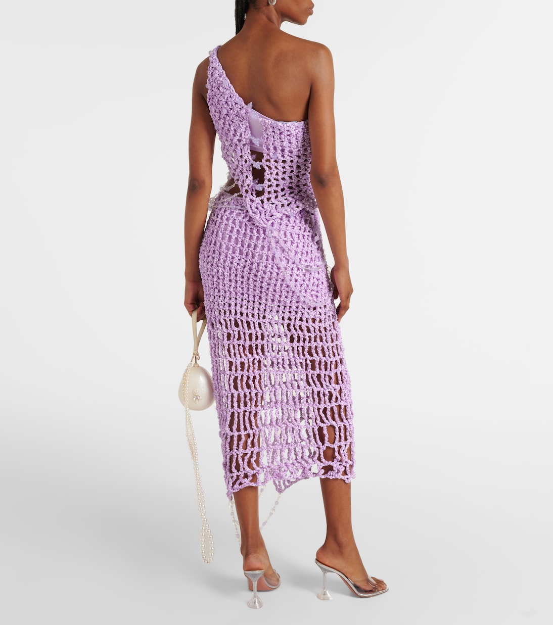 Beaded crochet top in purple - Susan Fang | Mytheresa