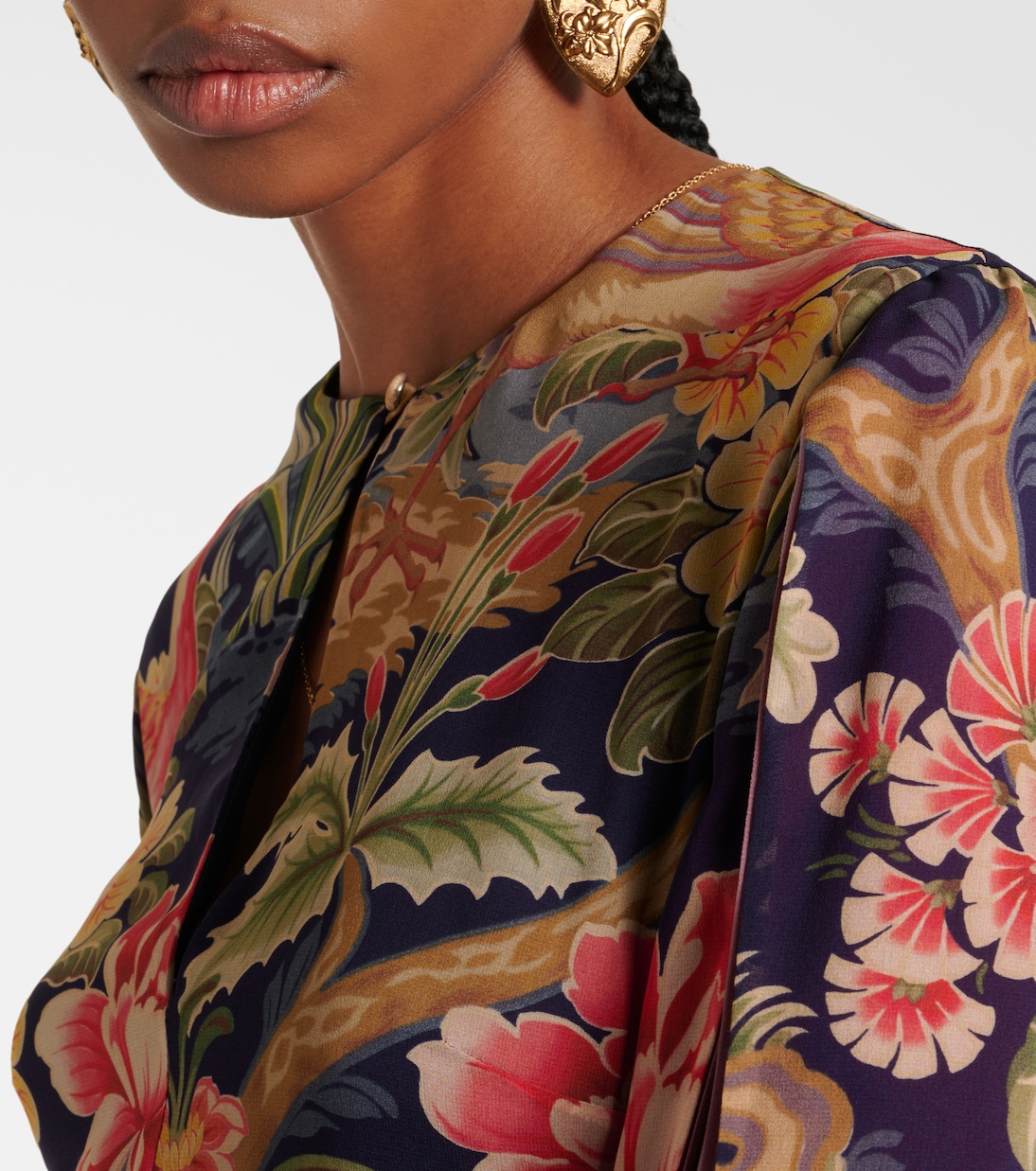 Floral silk chiffon gown in multicoloured - Etro | Mytheresa