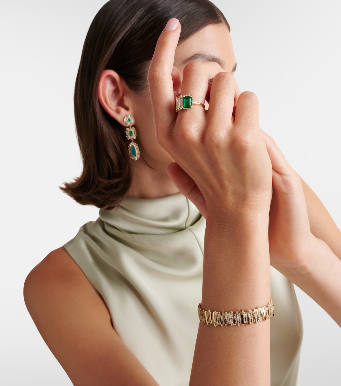 Classic 18kt gold bracelet with diamonds in gold - Suzanne Kalan ...