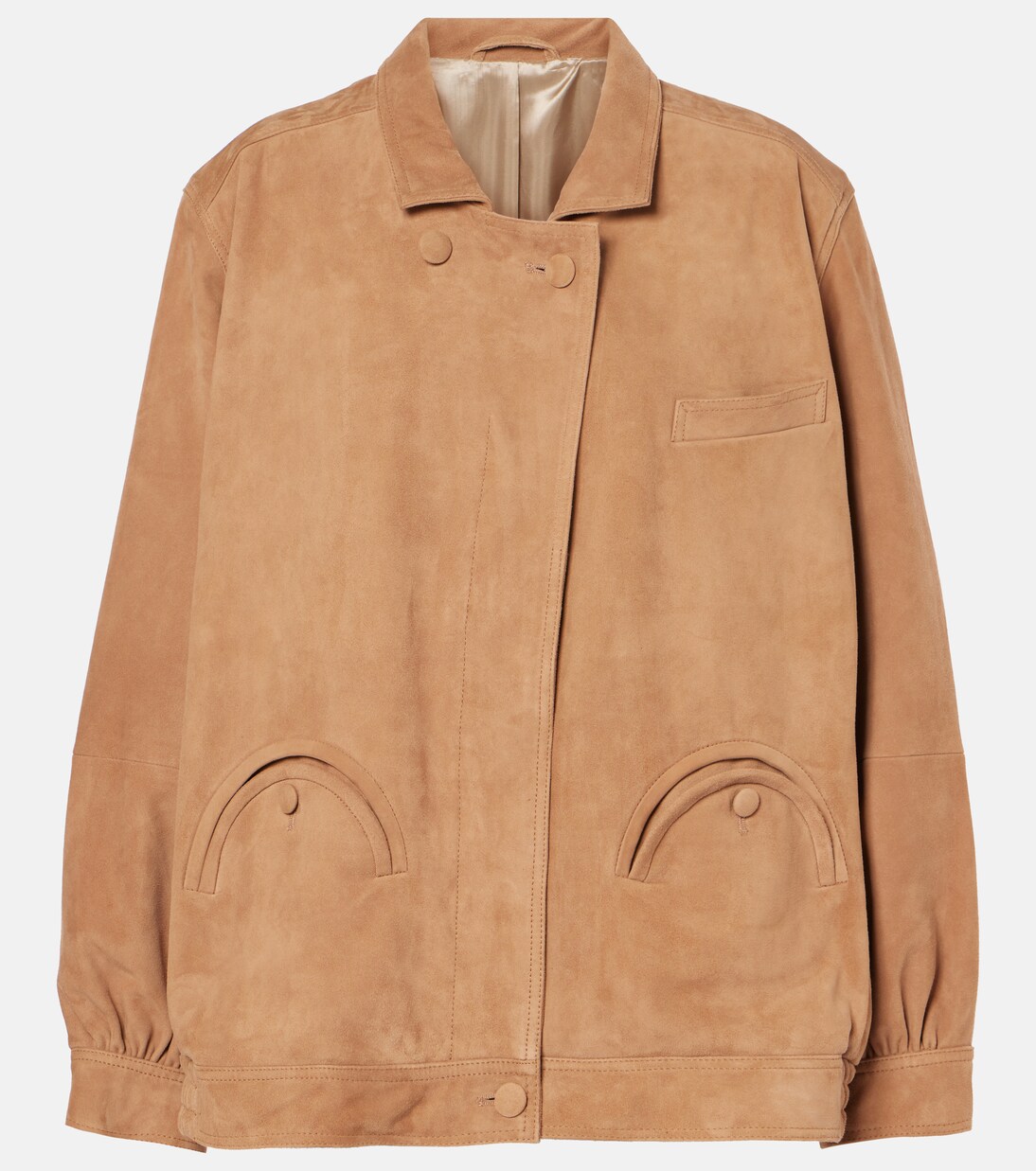 Cleo suede bomber jacket in beige - Blaze Milano | Mytheresa