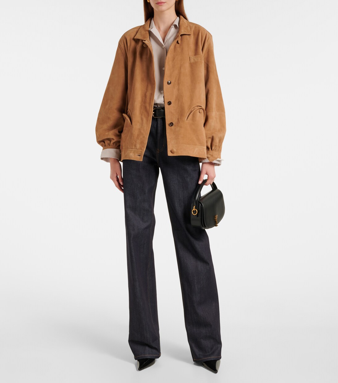 Cleo suede bomber jacket in beige - Blaze Milano | Mytheresa