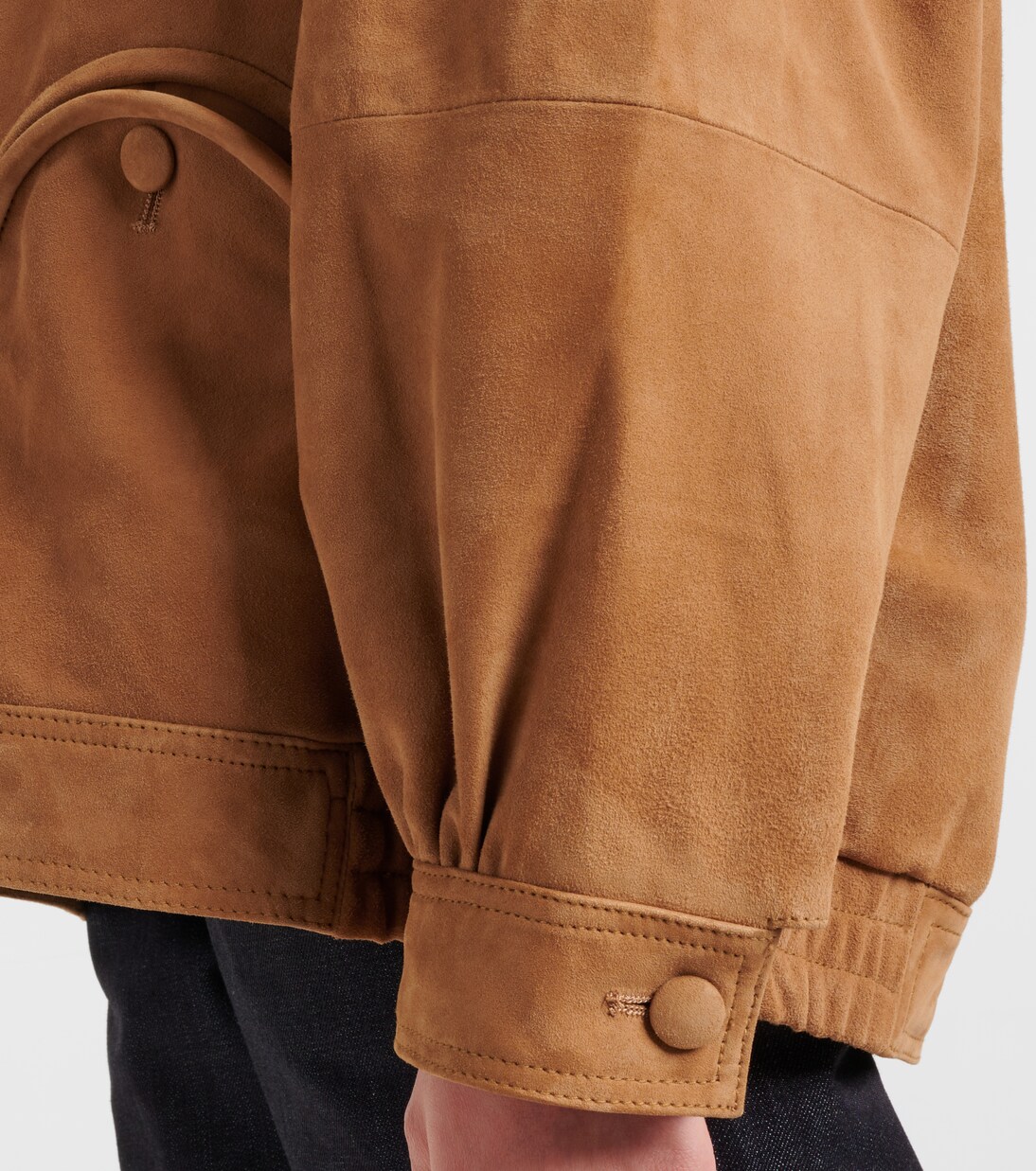 Cleo suede bomber jacket in beige - Blaze Milano | Mytheresa