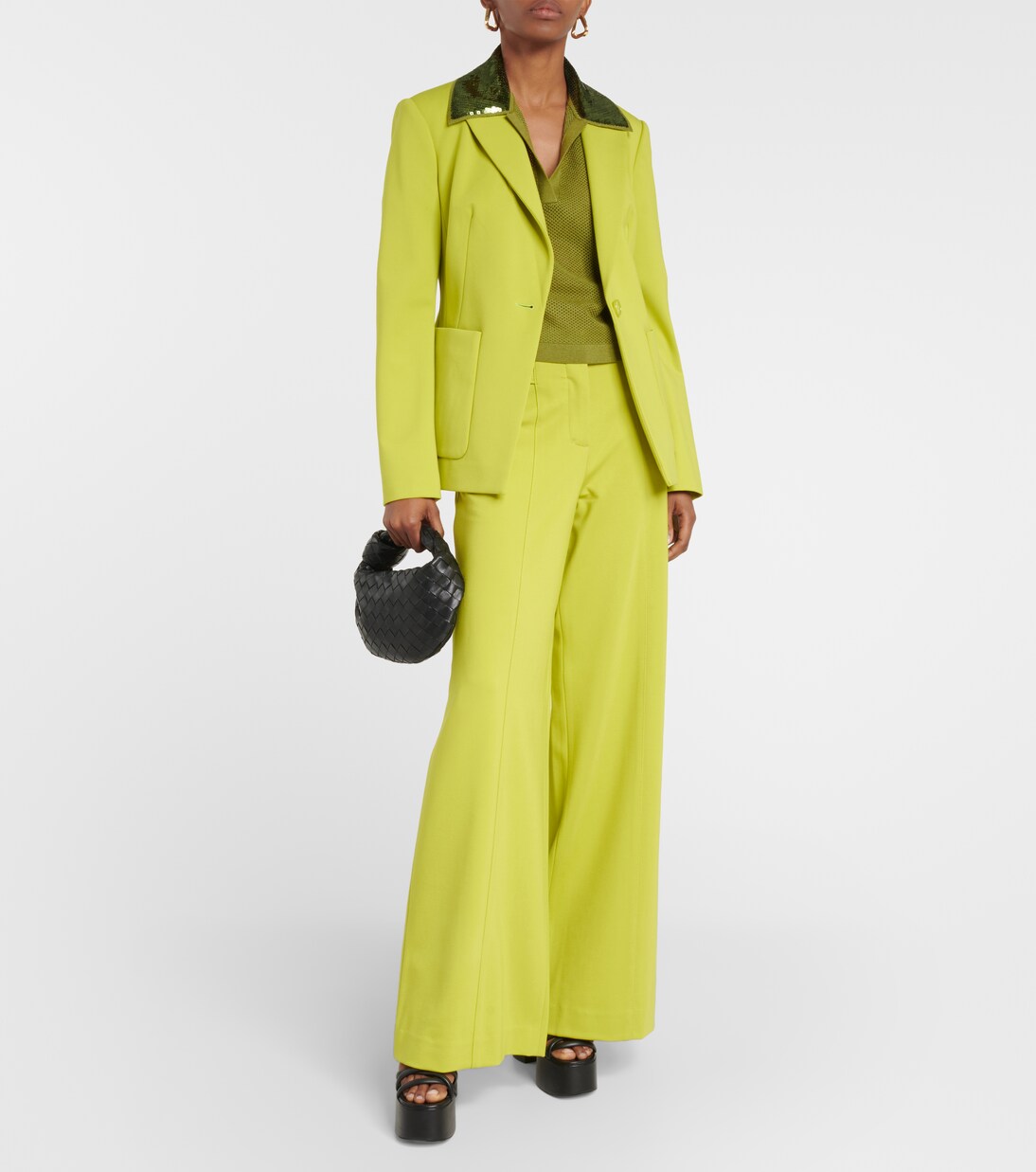 Essential Ease wool-blend crop top in green - Dorothee Schumacher ...