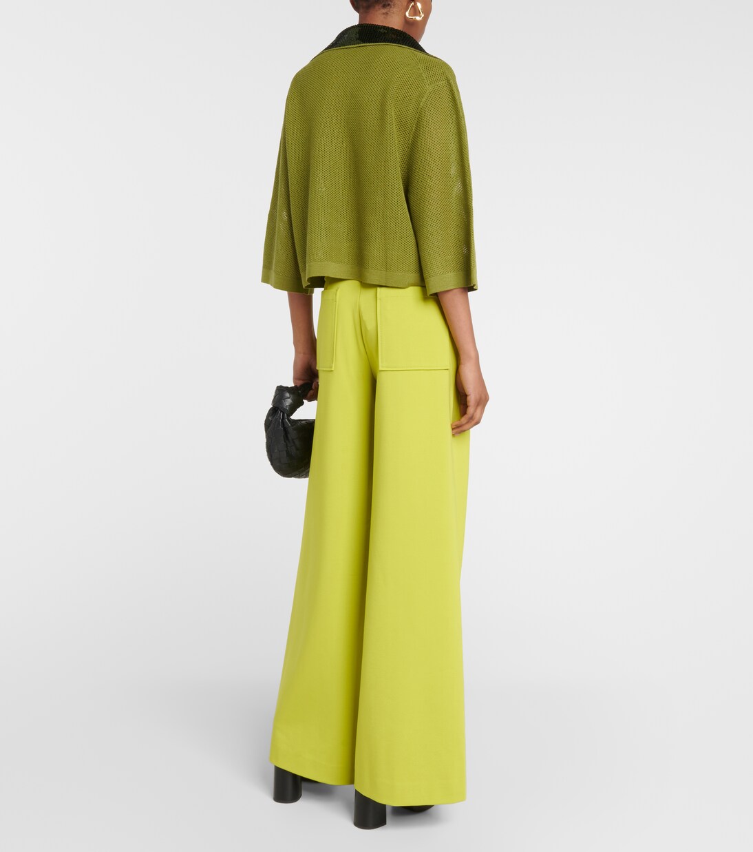 Essential Ease wool-blend crop top in green - Dorothee Schumacher ...