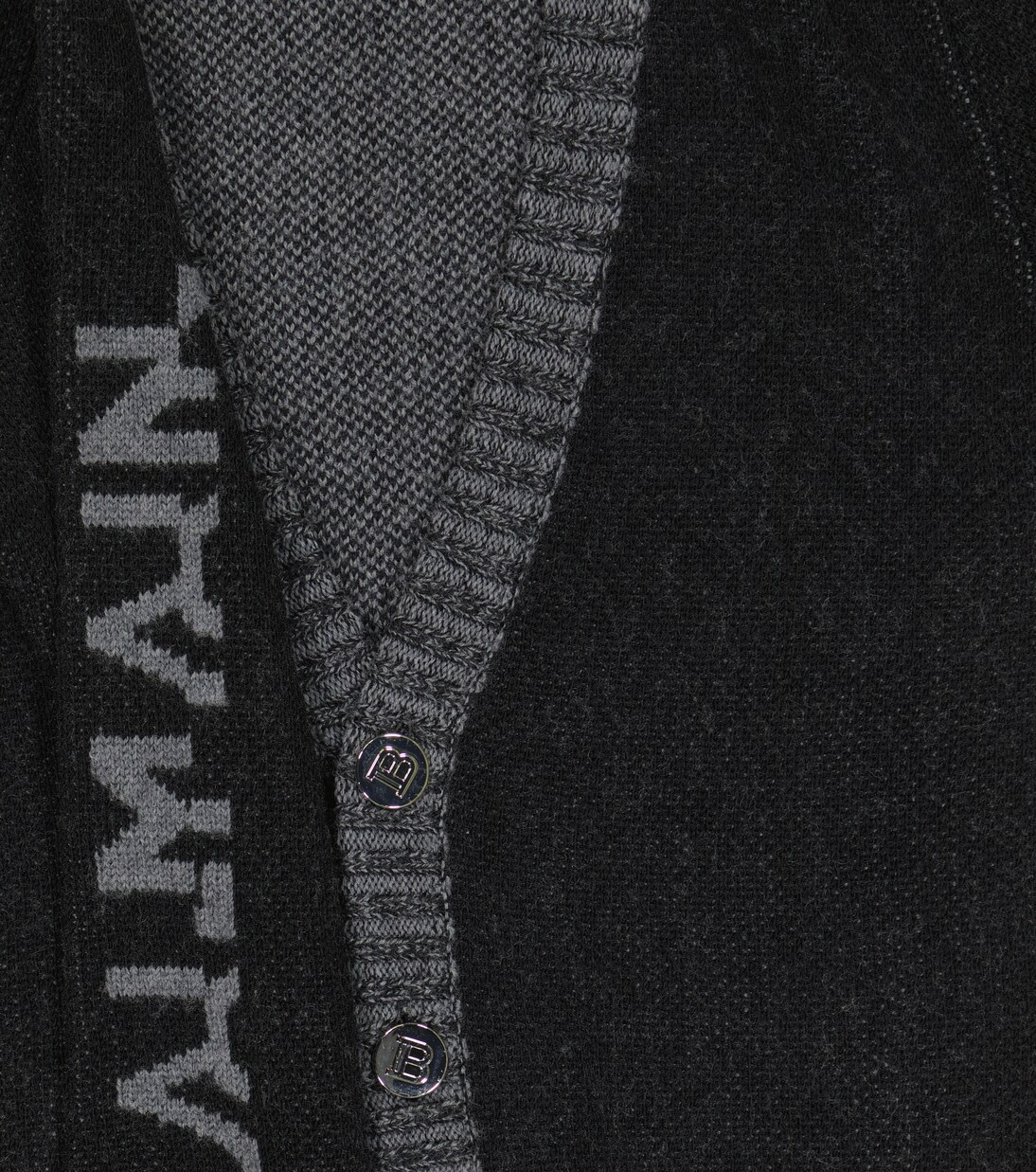 Logo intarsia cardigan in black - Balmain Kids | Mytheresa