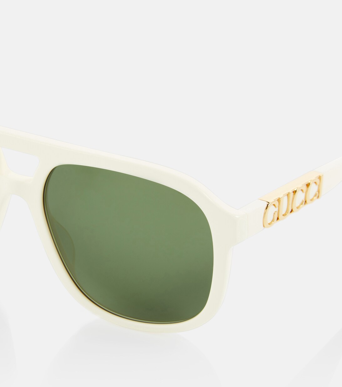 Aviator Sunglasses In White Gucci Mytheresa