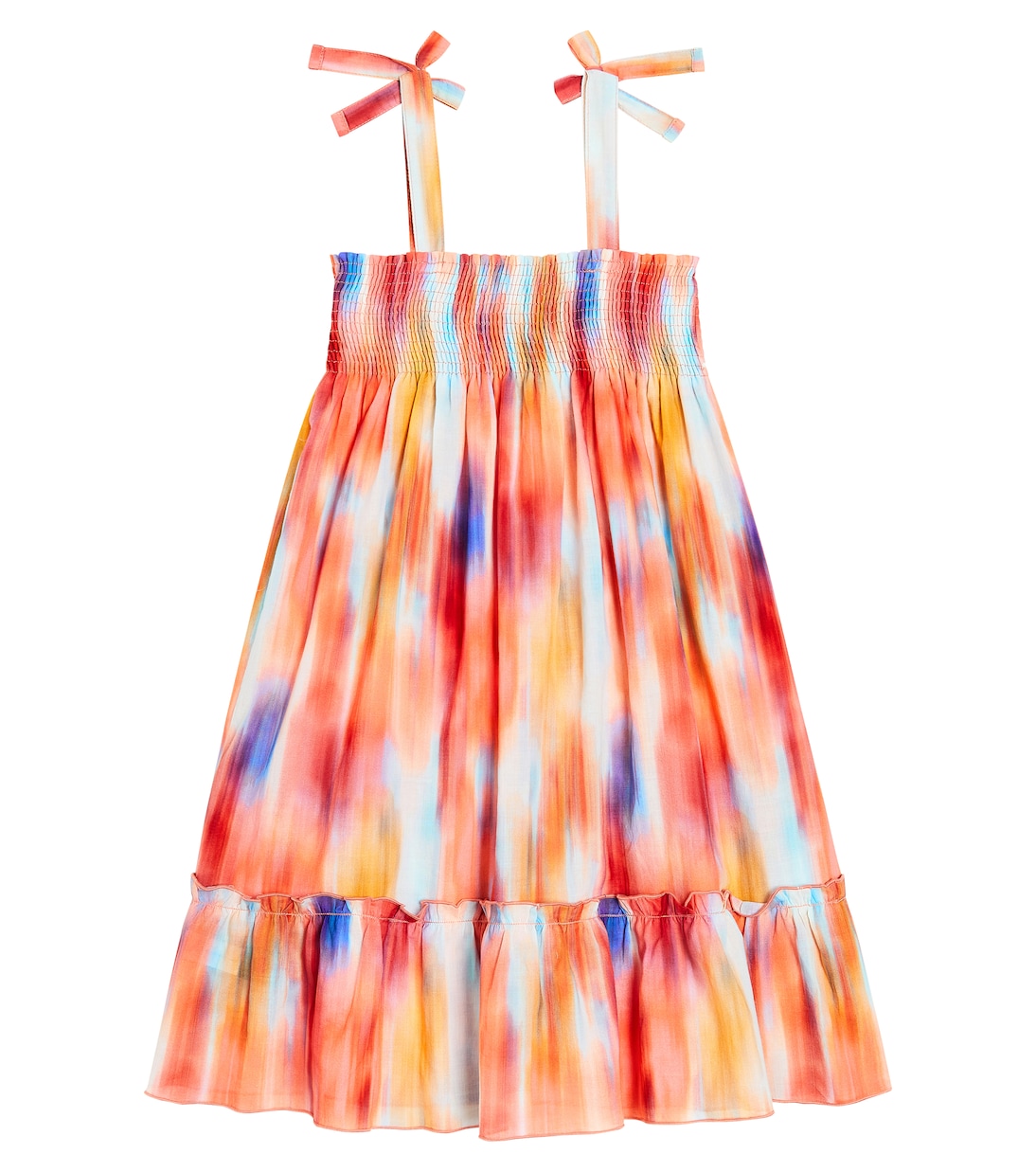 Gloss tie-dye cotton dress in multicoloured - Vilebrequin Kids | Mytheresa