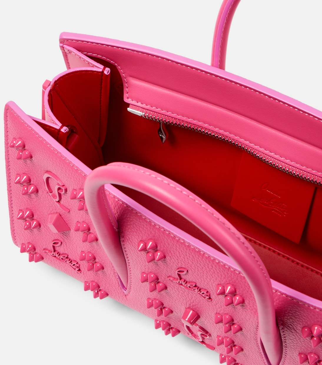 Paloma leather shoulder bag in pink - Christian Louboutin | Mytheresa