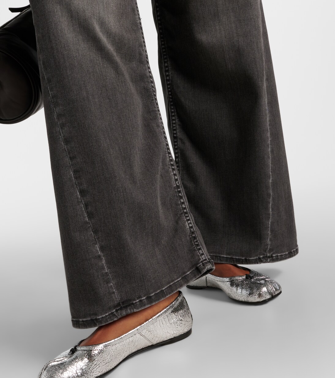 Mid-rise wide-leg jeans in grey - AG Jeans | Mytheresa