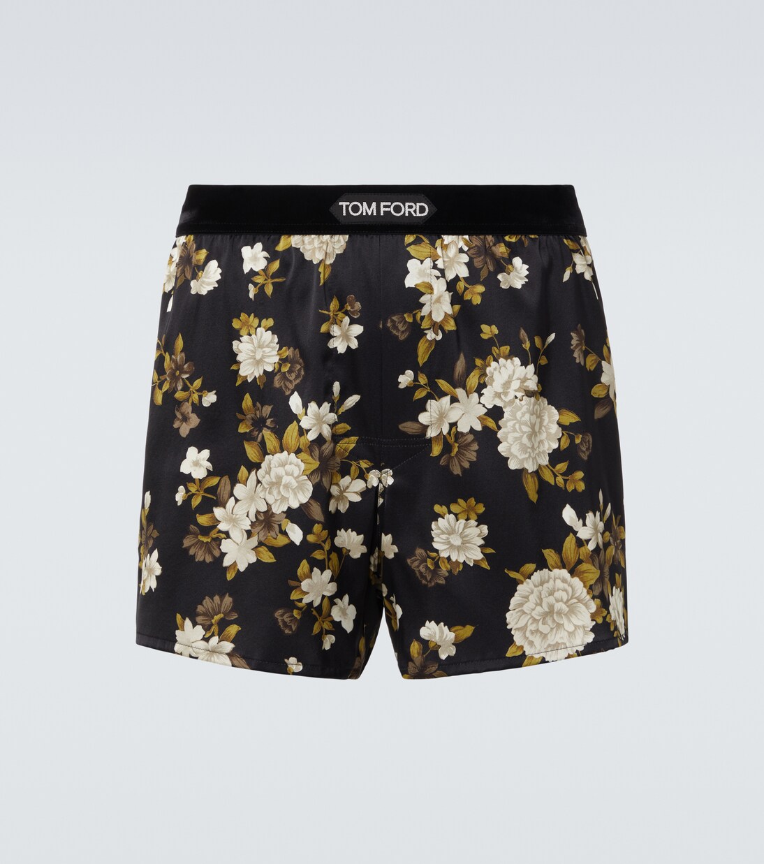 Floral silk-blend boxers in black - Tom Ford | Mytheresa