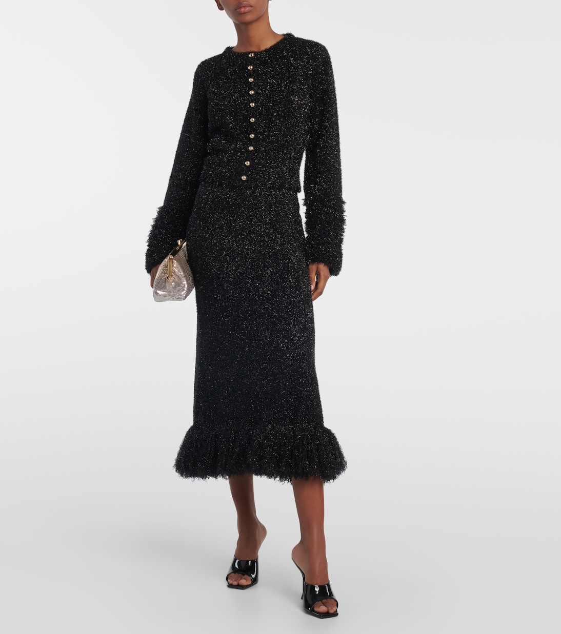 Cropped cardigan in black - Rabanne | Mytheresa