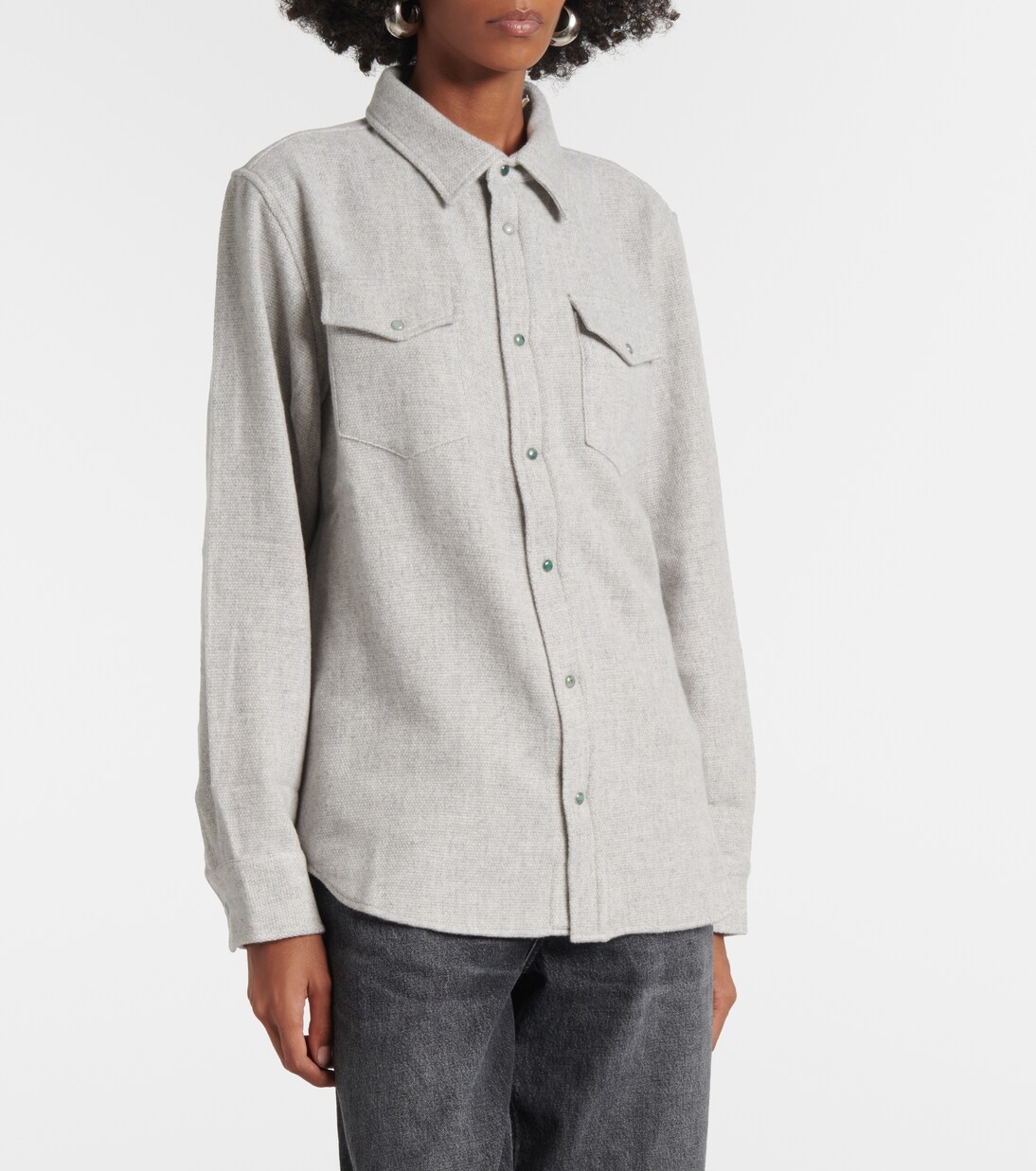Cashmere shirt in grey - Gods True Cashmere | Mytheresa