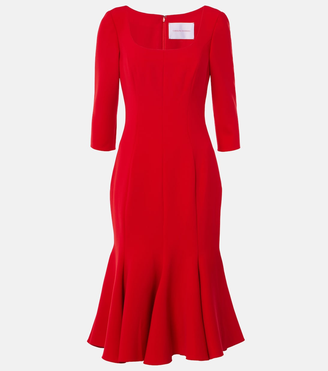 Crêpe midi dress in red - Carolina Herrera | Mytheresa
