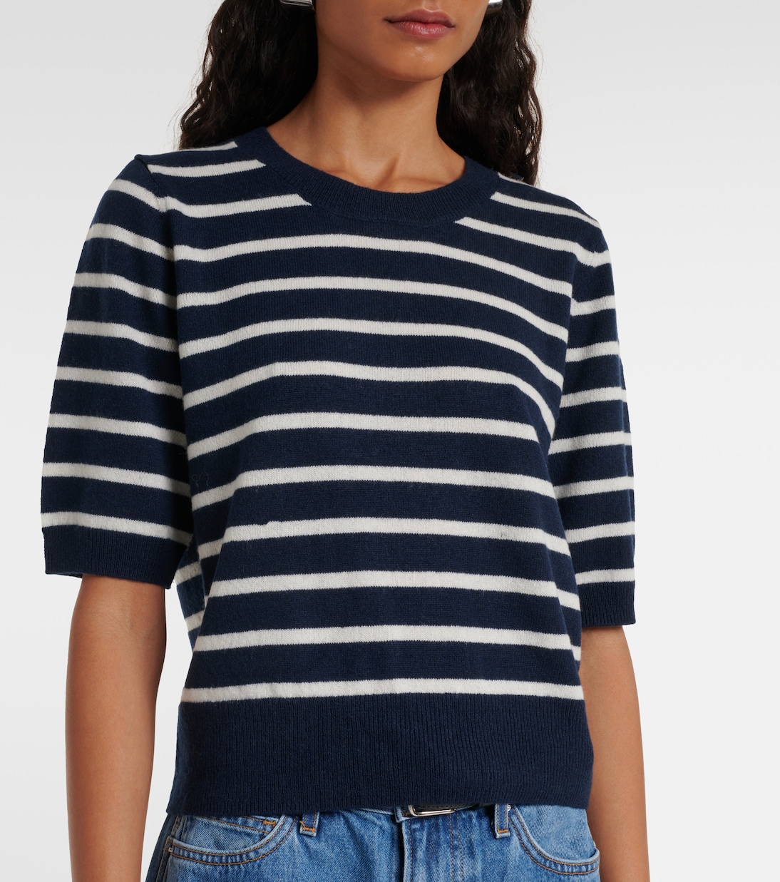 Shana striped cashmere sweater in blue - Veronica Beard | Mytheresa
