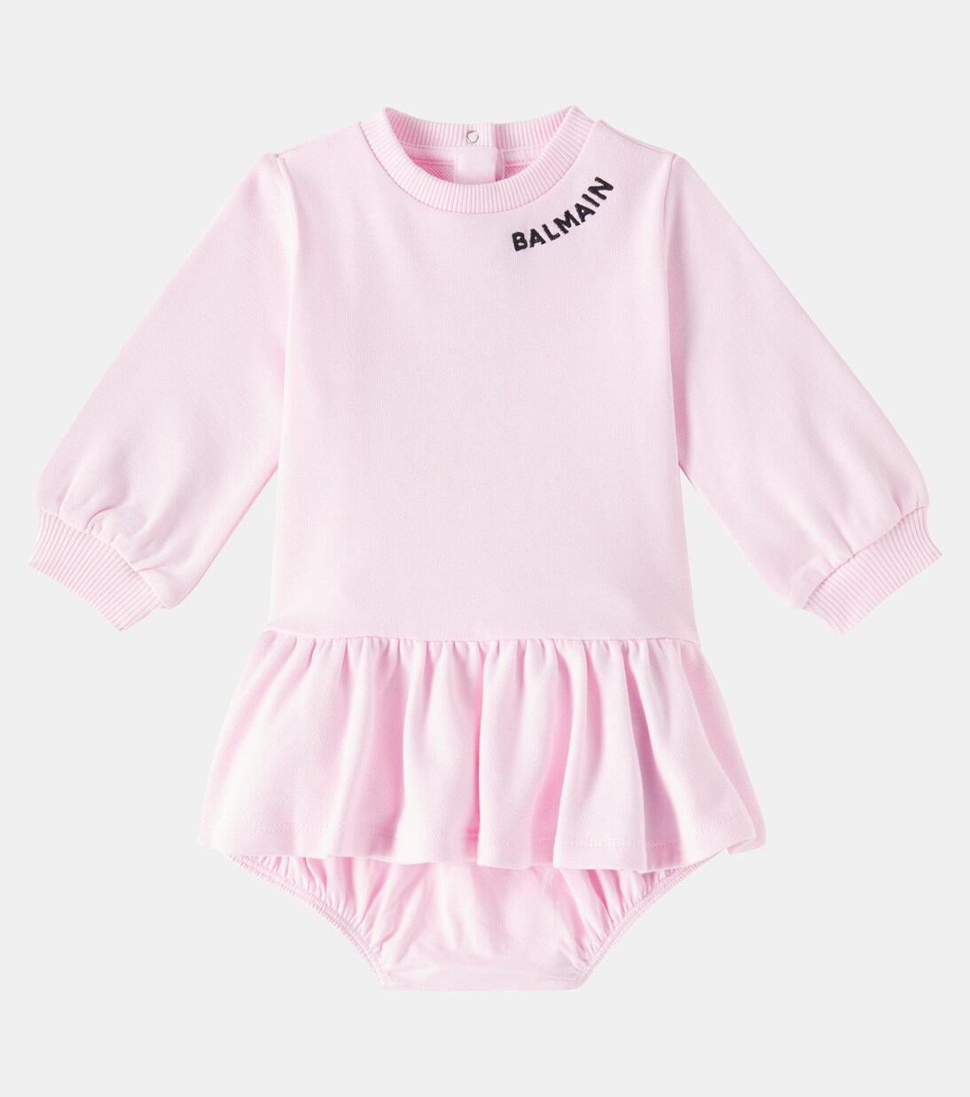 Baby jersey dress and bloomers set in pink - Balmain Kids | Mytheresa