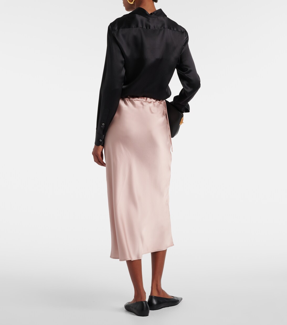 Editore satin midi skirt in black - Max Mara | Mytheresa