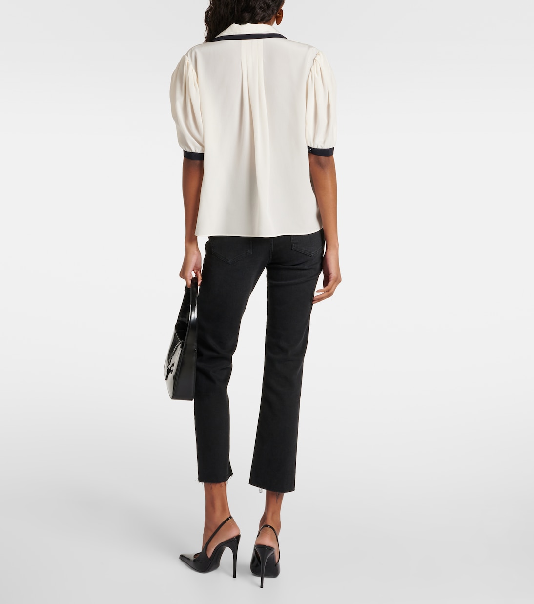 Silk blouse in white - Frame | Mytheresa