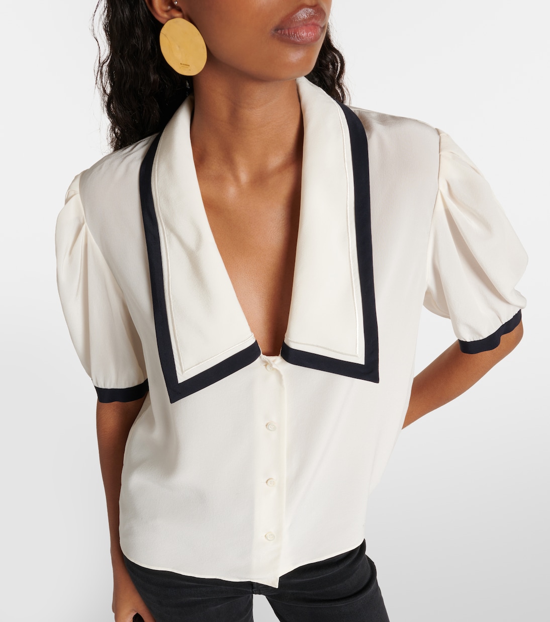 Silk blouse in white - Frame | Mytheresa