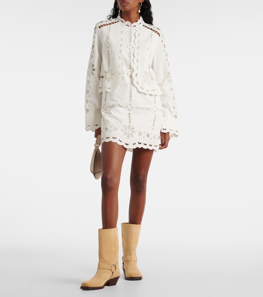 Antya suede biker boots in beige - Isabel Marant | Mytheresa