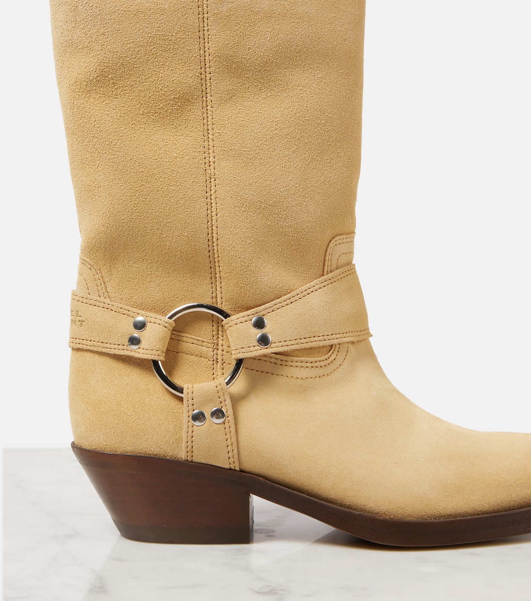 Antya suede biker boots in beige - Isabel Marant | Mytheresa