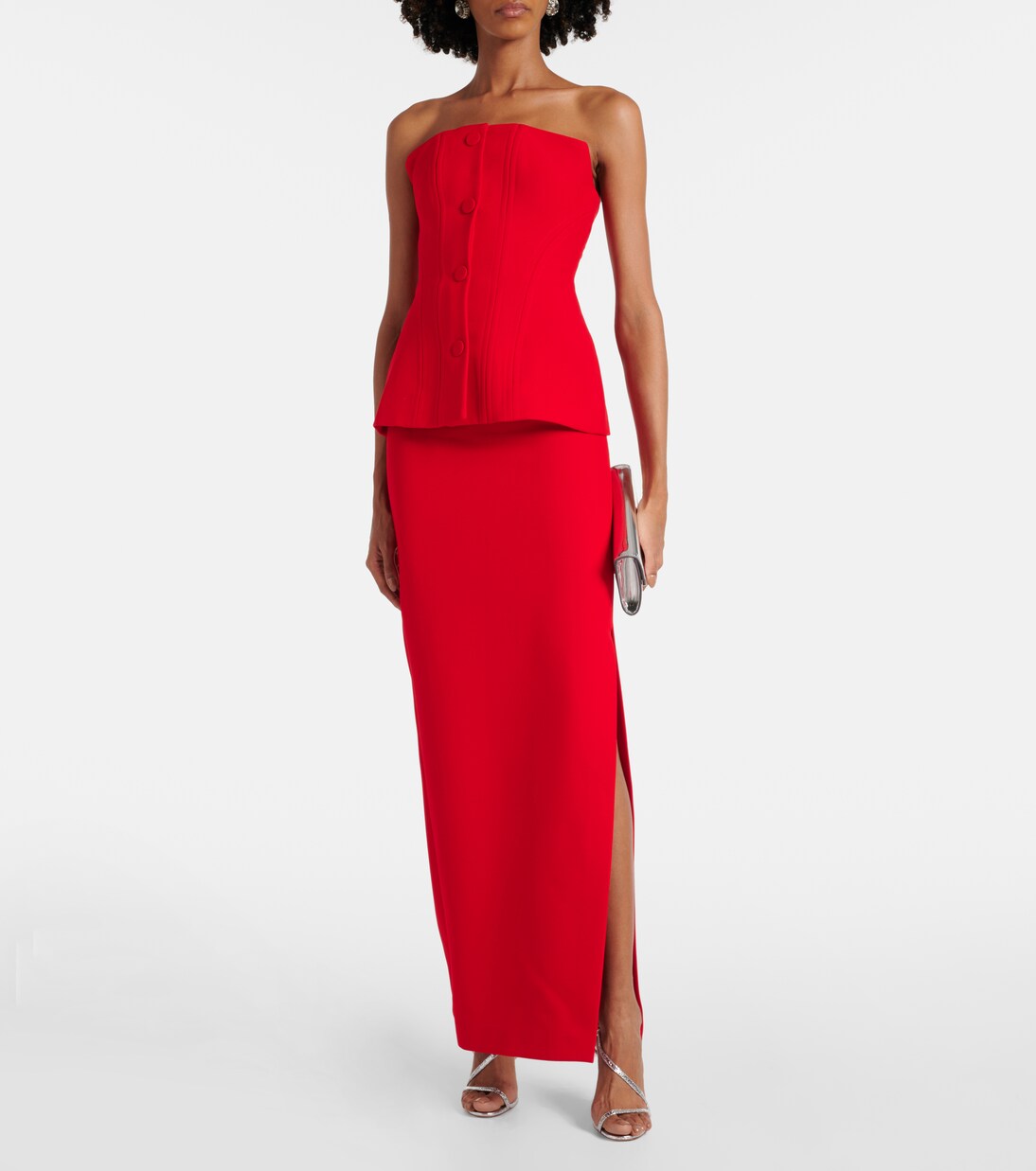 Crêpe gown in red - Roland Mouret | Mytheresa