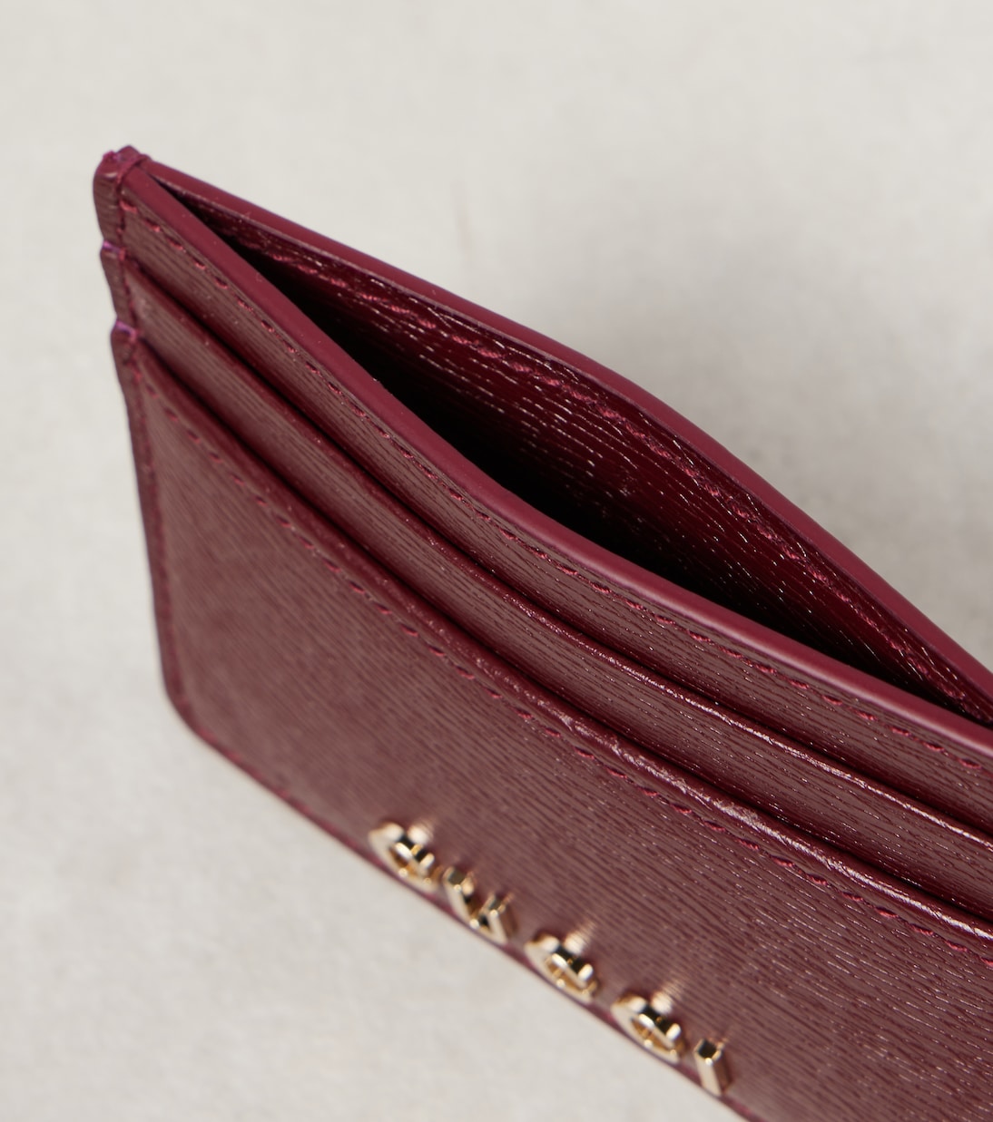 Gucci Script leather card holder in red - Gucci | Mytheresa