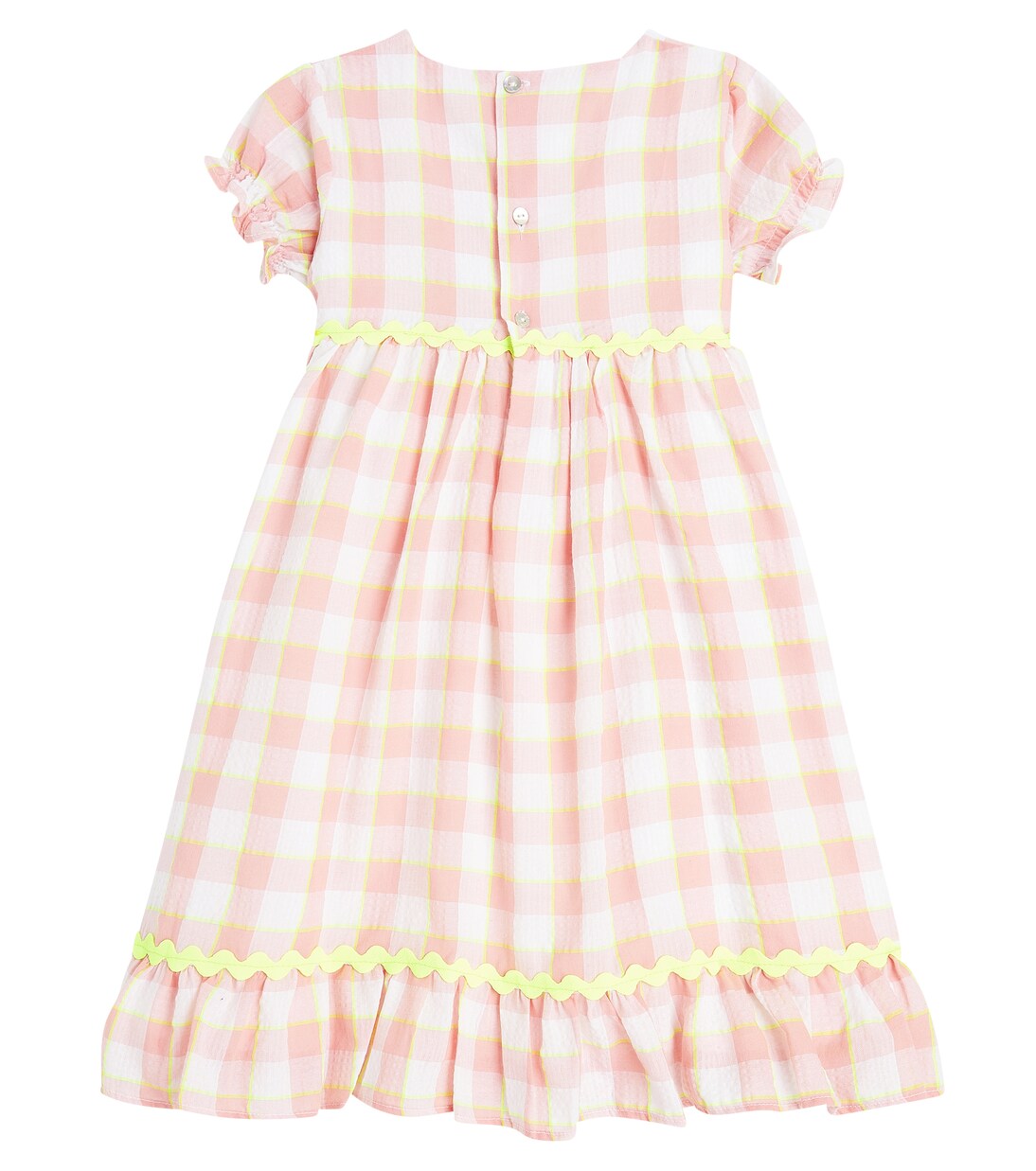 Gabrielle checked cotton dress in pink - La Coqueta | Mytheresa