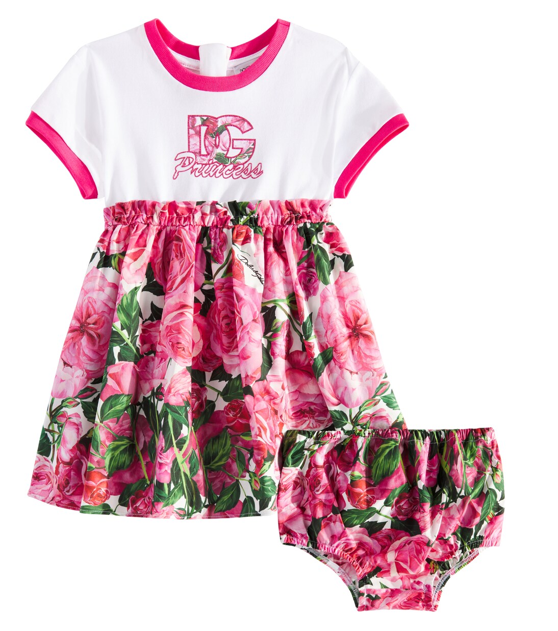 Bebé - vestido de popelín y algodón en multicolor - Dolce Gabbana Kids ...