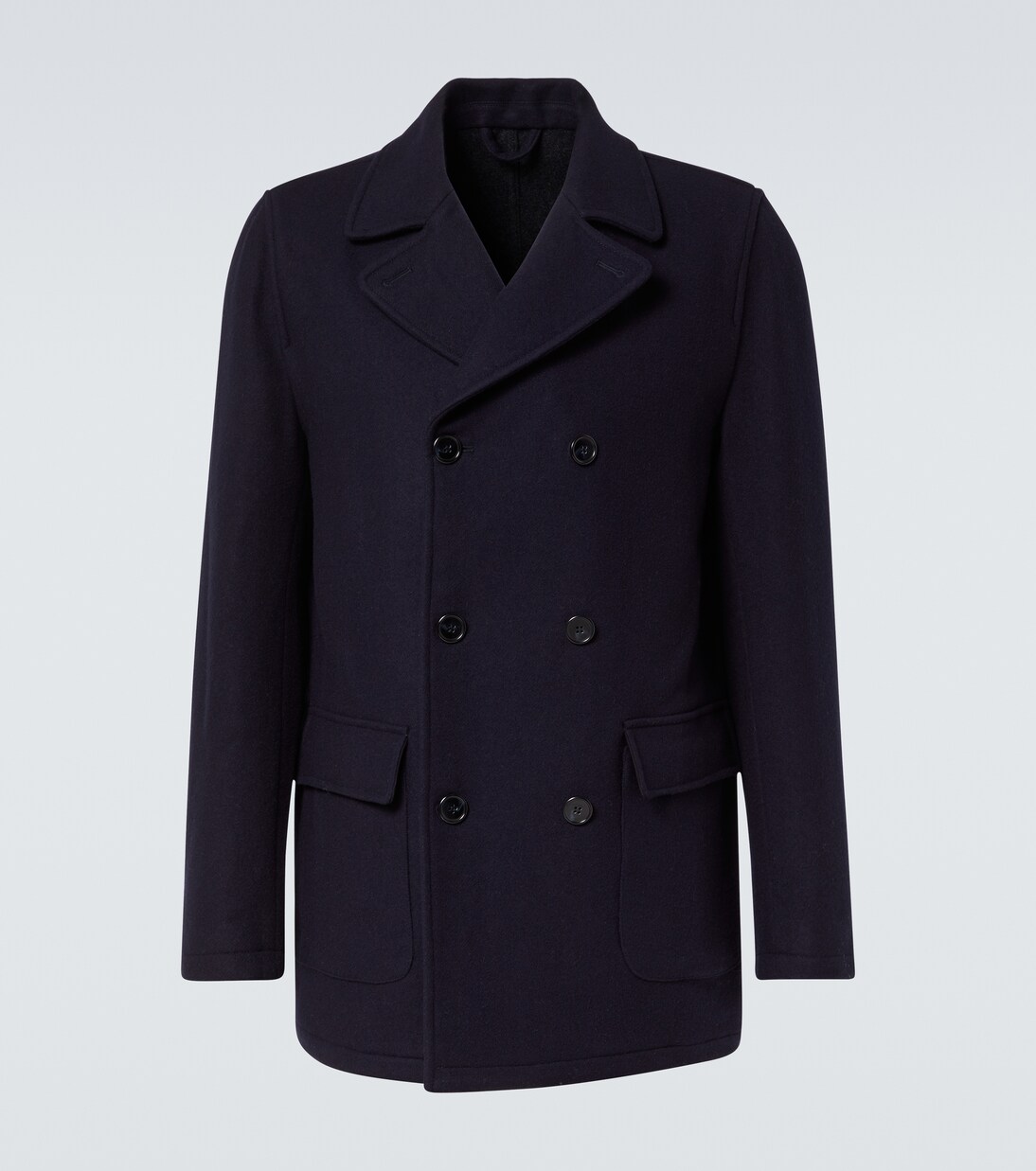 Double-breasted peacoat in blue - Thom Sweeney | Mytheresa