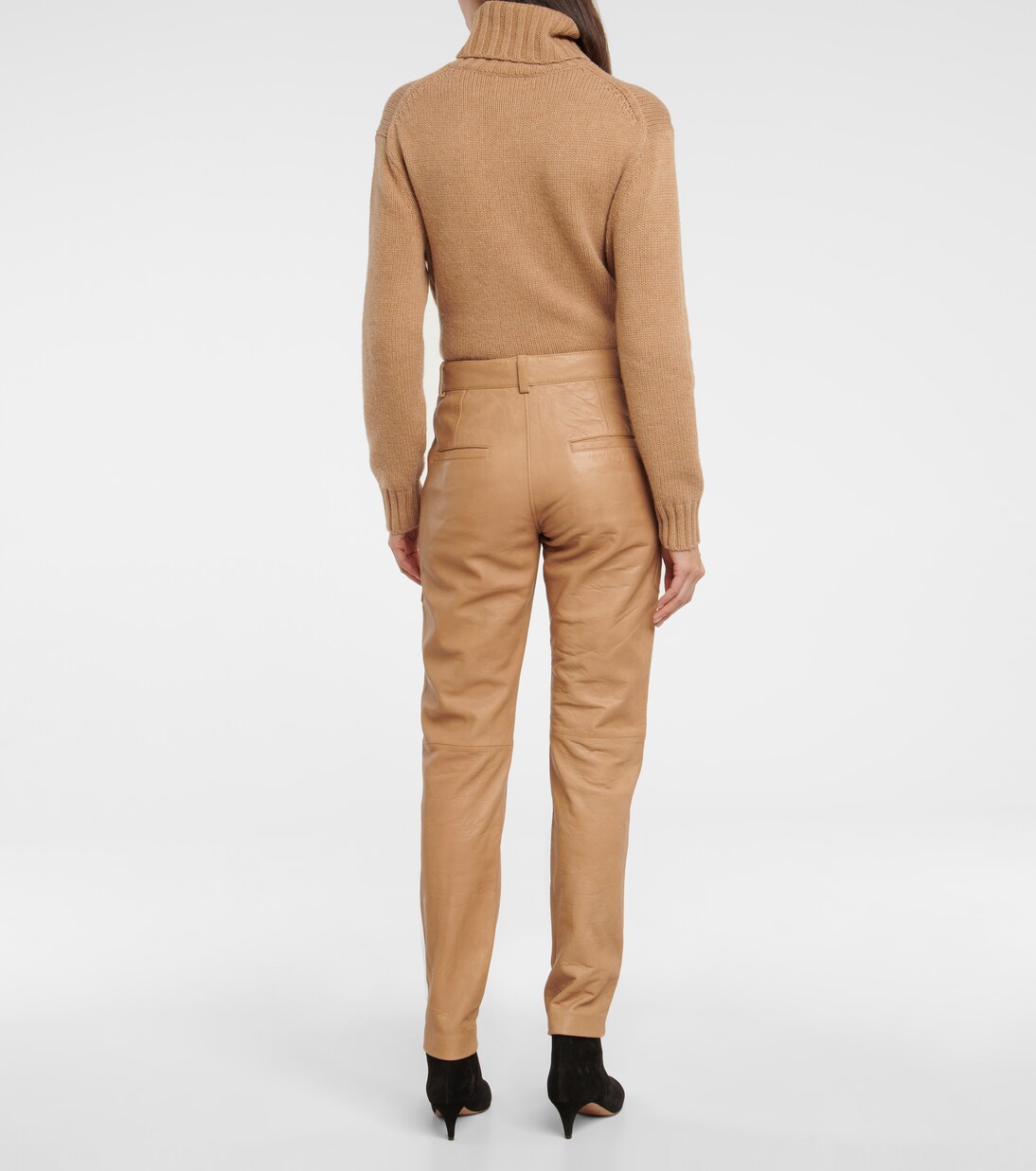 Anazia straight leather pants in brown - Isabel Marant | Mytheresa
