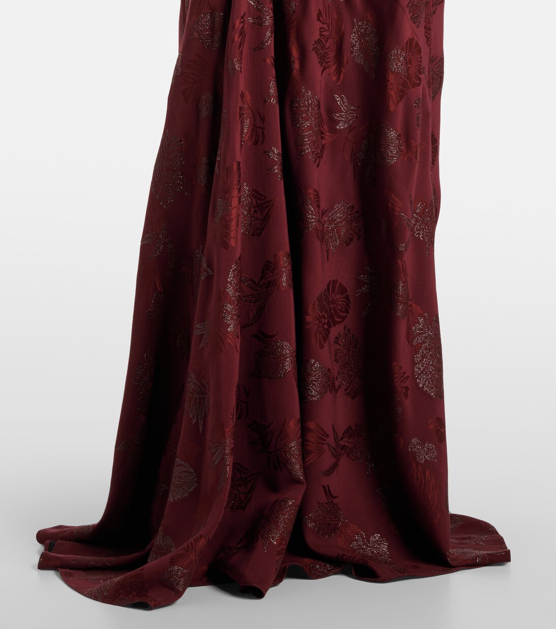 Floral Metallic Corset Gown In Red Markarian Mytheresa