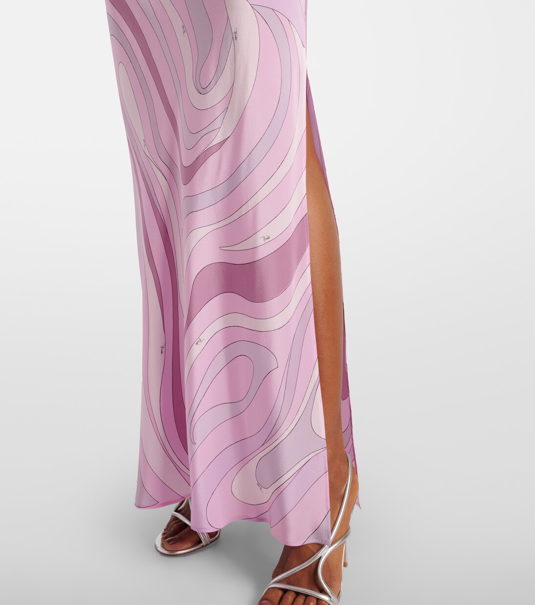 Marmo crêpe de chine silk gown in pink - Pucci | Mytheresa