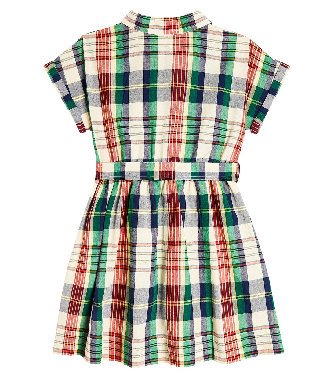 Robe Federica en coton à carreaux en vert – Bonpoint | Mytheresa