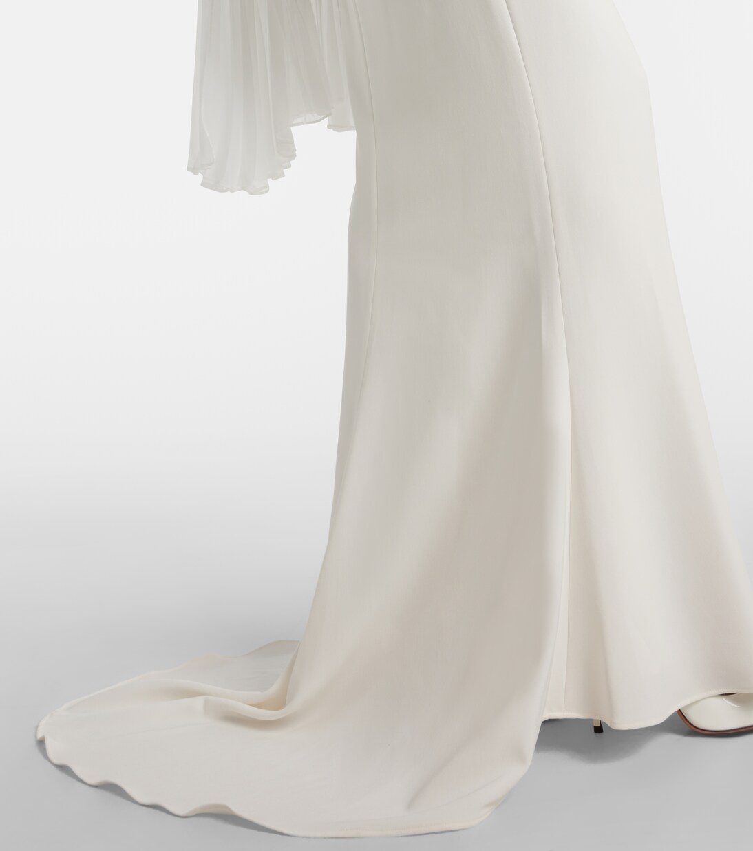 Bridal Lorena chiffon and cady gown in white - Max Mara | Mytheresa