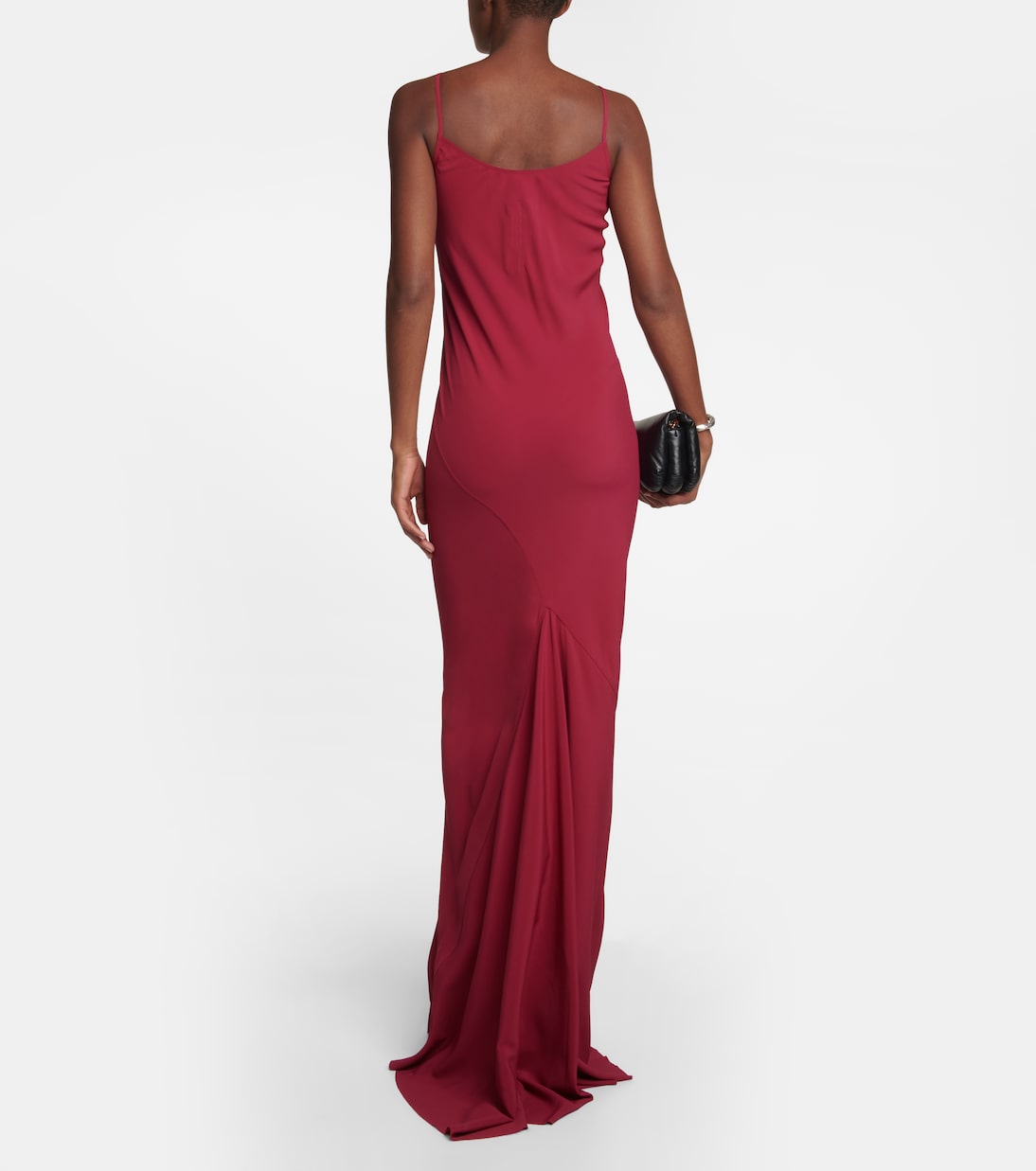 Robe longue en satin de soie mélangée en rose – Rick Owens | Mytheresa