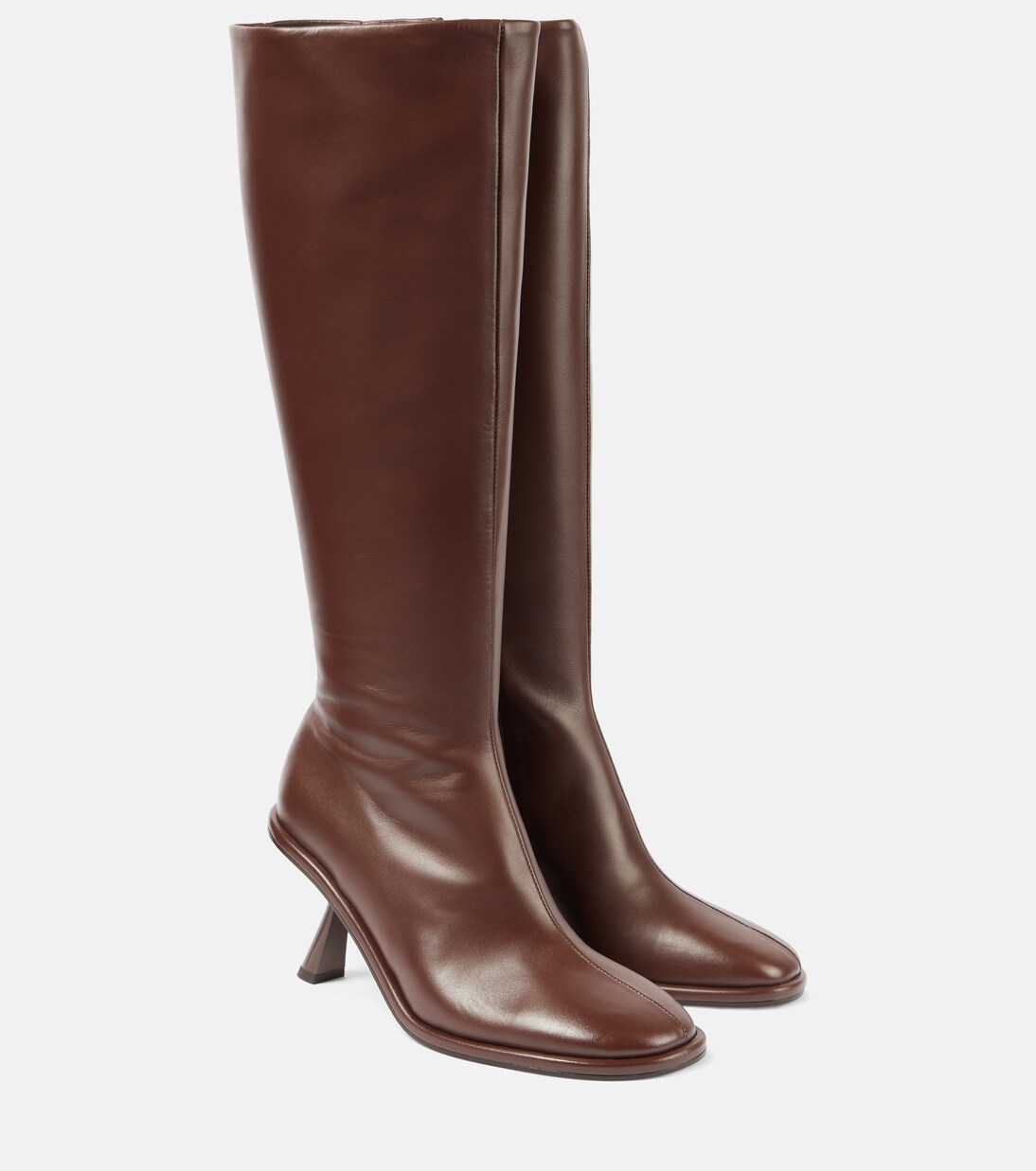 Riana leather knee-high boots in brown - Souliers Martinez | Mytheresa